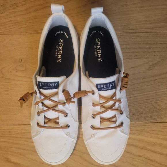 Sperry | Shoes | Sperry Crest Vibe Canvas White New In Box Sneaker Size | Poshmark